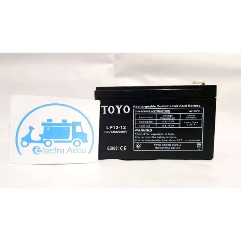 Promo Aki Sepeda Listrik Toyo 12v 12ah 12v12ah VRLA Battery Kering ...