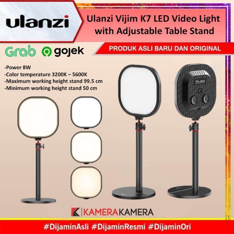 Jual Ulanzi Vijim K7 Led Video Light With Adjustable Table Stand ...