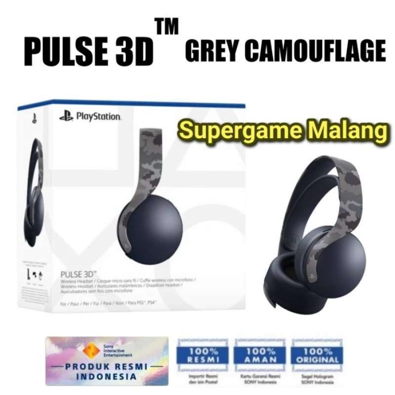 Jual Headset PS5 Grey Camouflage Army Pulse 3d Wireless PS 5 Head Set - Impor di Seller ...