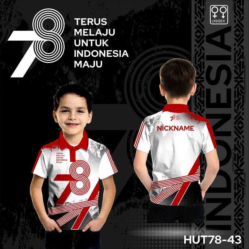 Jual Kaos polo hut kemerdekaan ri ke 78 2023 anak baju kerah dirgahayu indonesia merdeka 17an ...