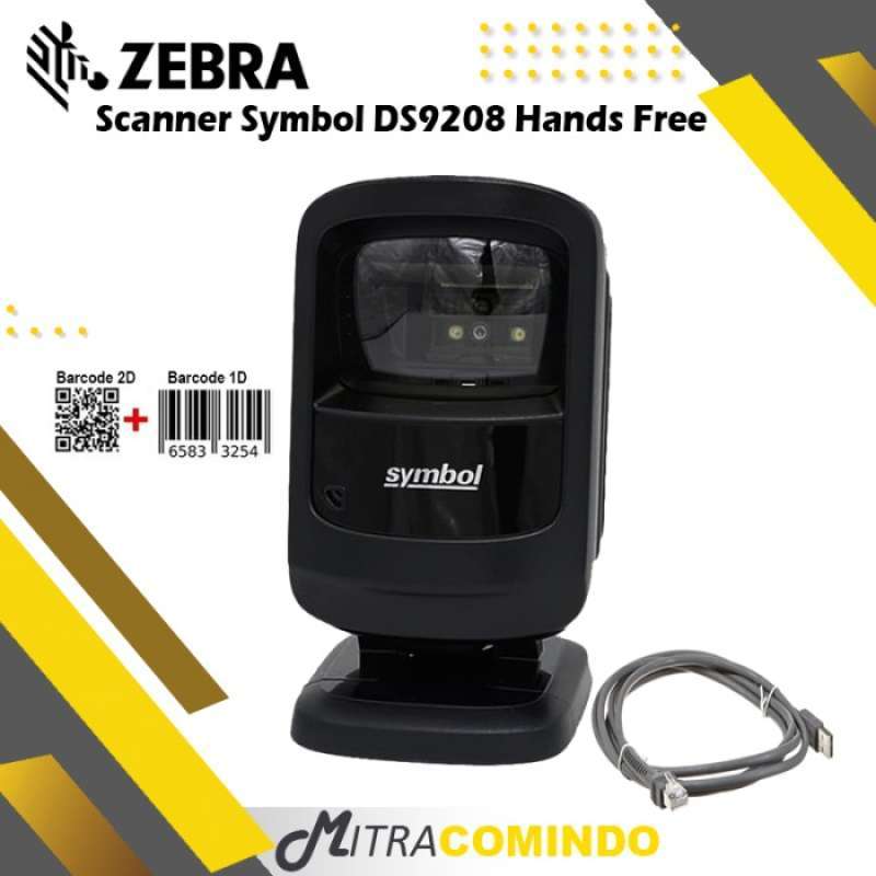 Promo Scanner Barcode Zebra Symbol DS9208 Hands Free Imager 2D 1D ...
