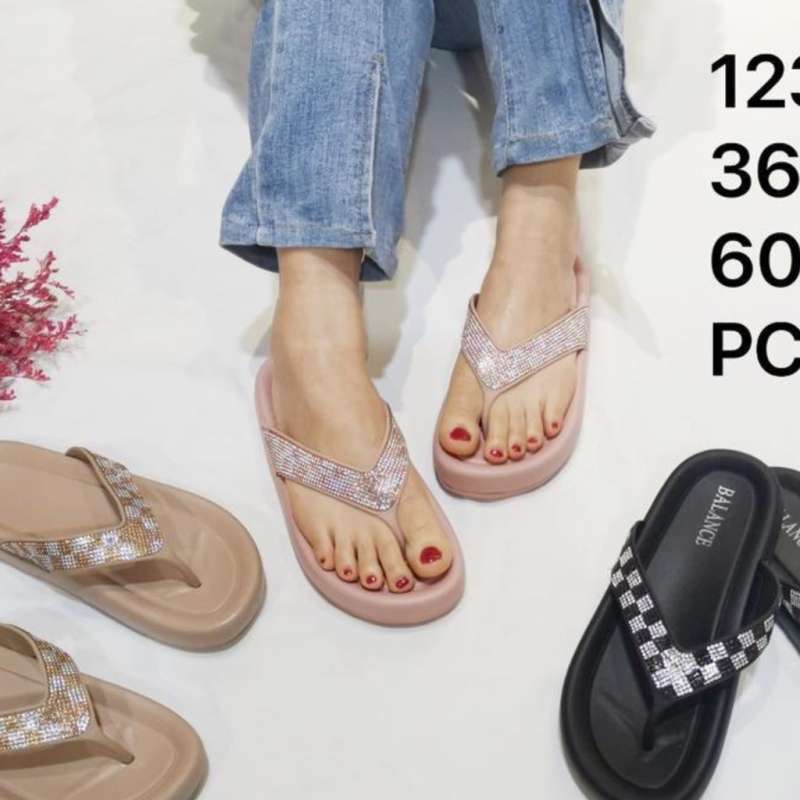 Jual Sandal Jepit Wedges Import Balance Anti Slip Nyaman Tidak Keras ...