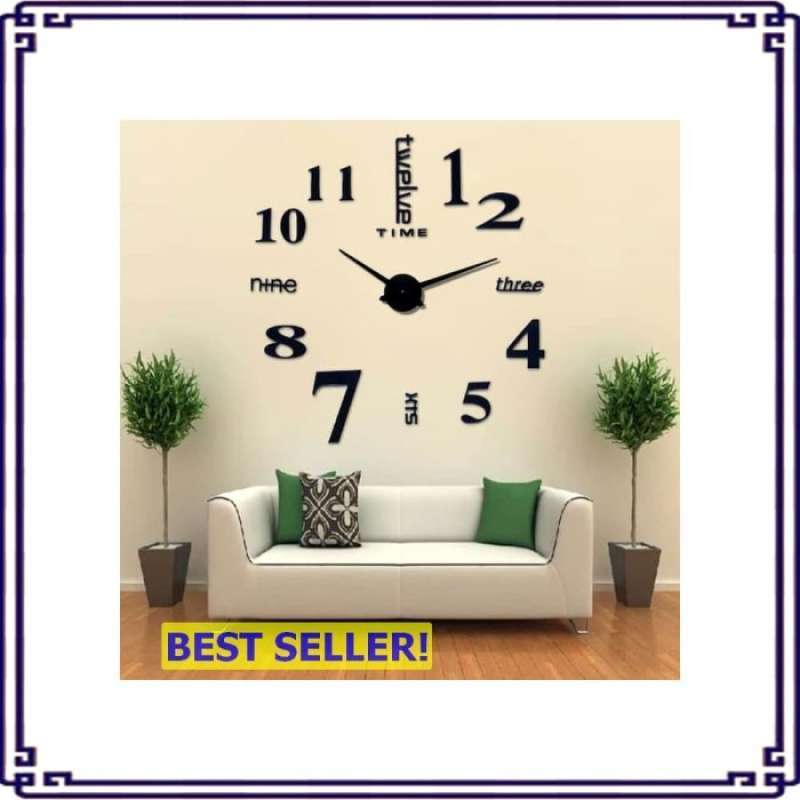 Promo Jam Tangan 3D Tempel Dinding - Jam Tangan Besar Huruf dan Angka ...