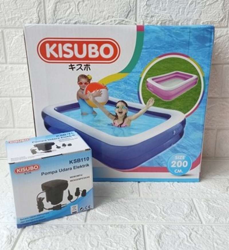 Jual Kolam Renang Anak Besar Kisubo Kotak 2 Meter + Pompa Listrik Di ...
