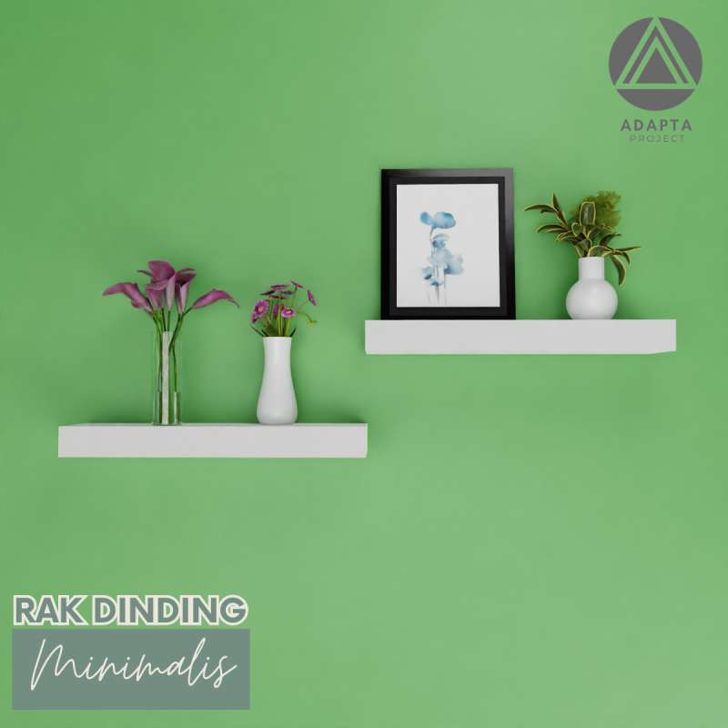 Jual Set Isi 2 Pcs Rak DInding Minimalis Ukuran 40x12x4 cm - Ambalan ...