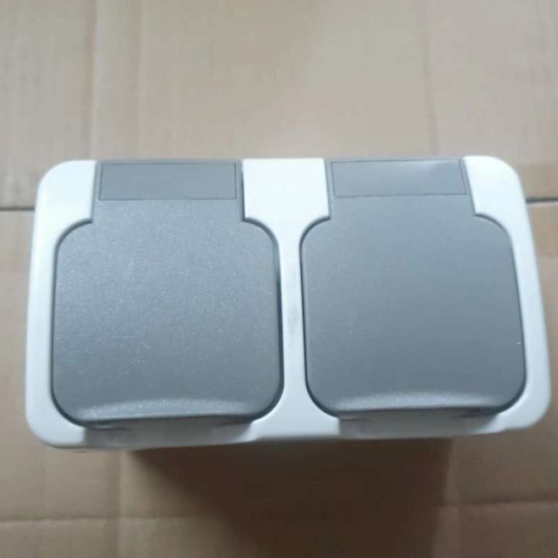 Jual Stop Kontak Water Proof Double Broco Horizontal Kode Br08 Di ...