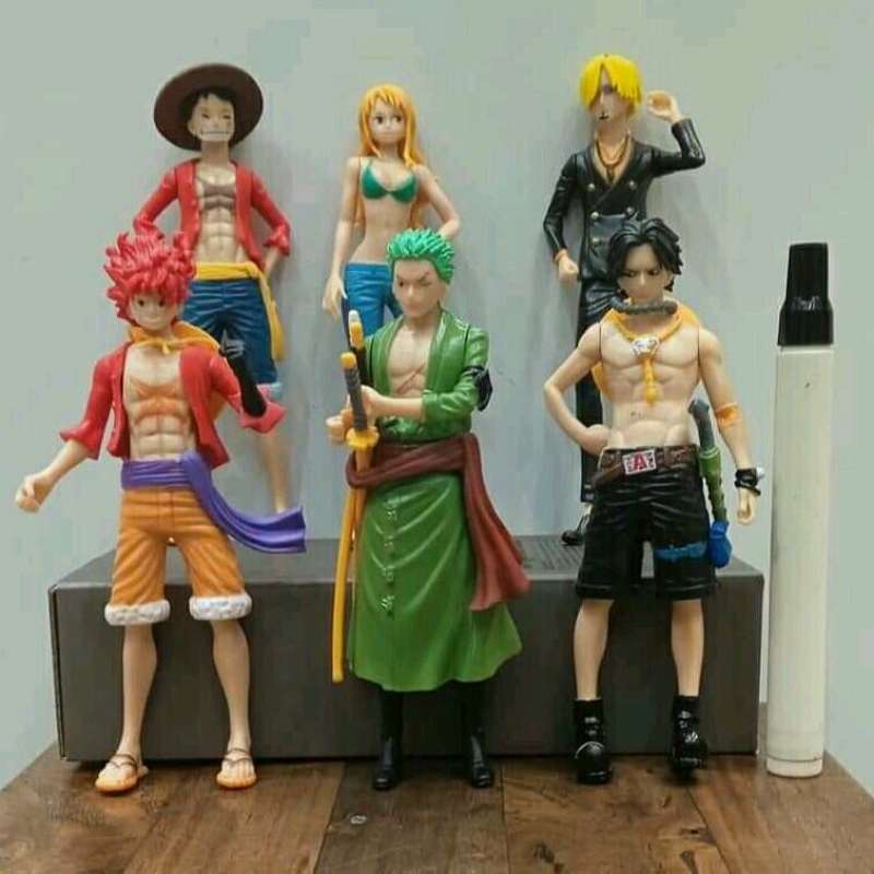 Jual mainan static figure sanji portgas d ace zoro luffy gear nami One ...