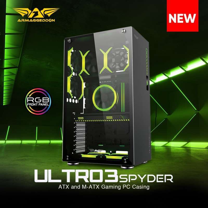 Promo Casing Armaggeddon Ultro 3 Spyder Atx / M-atx Gaming Pc Case ...