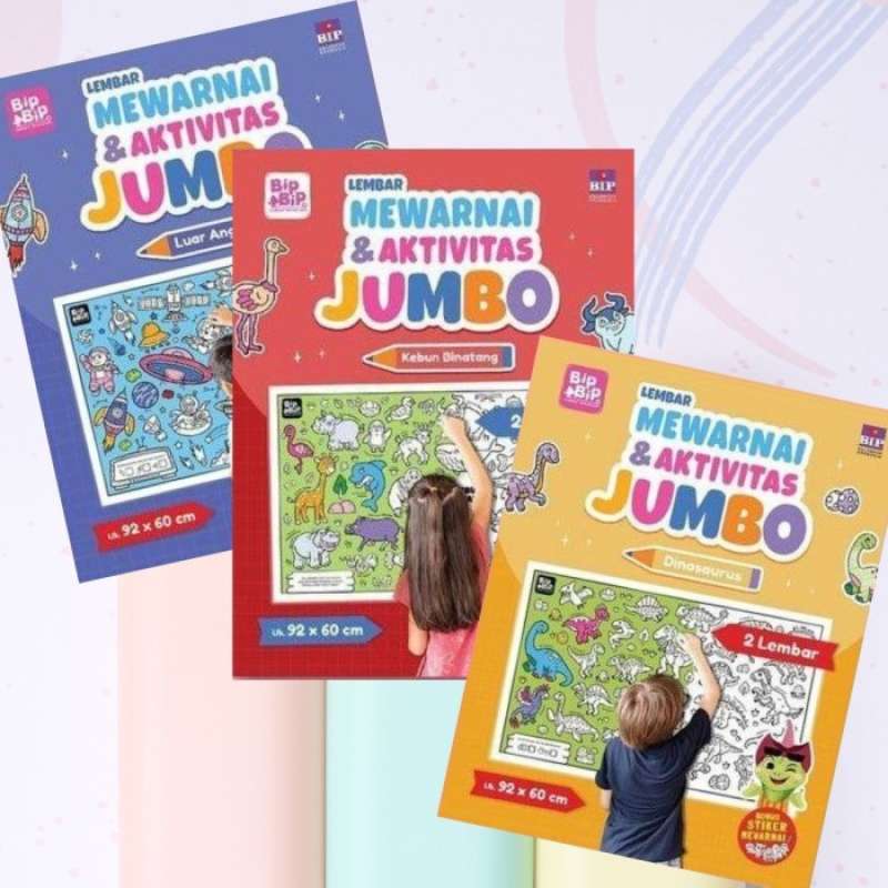 Jual Lembar Mewarnai & Aktivitas Jumbo Bonus Stiker Mewarnai di Seller ...