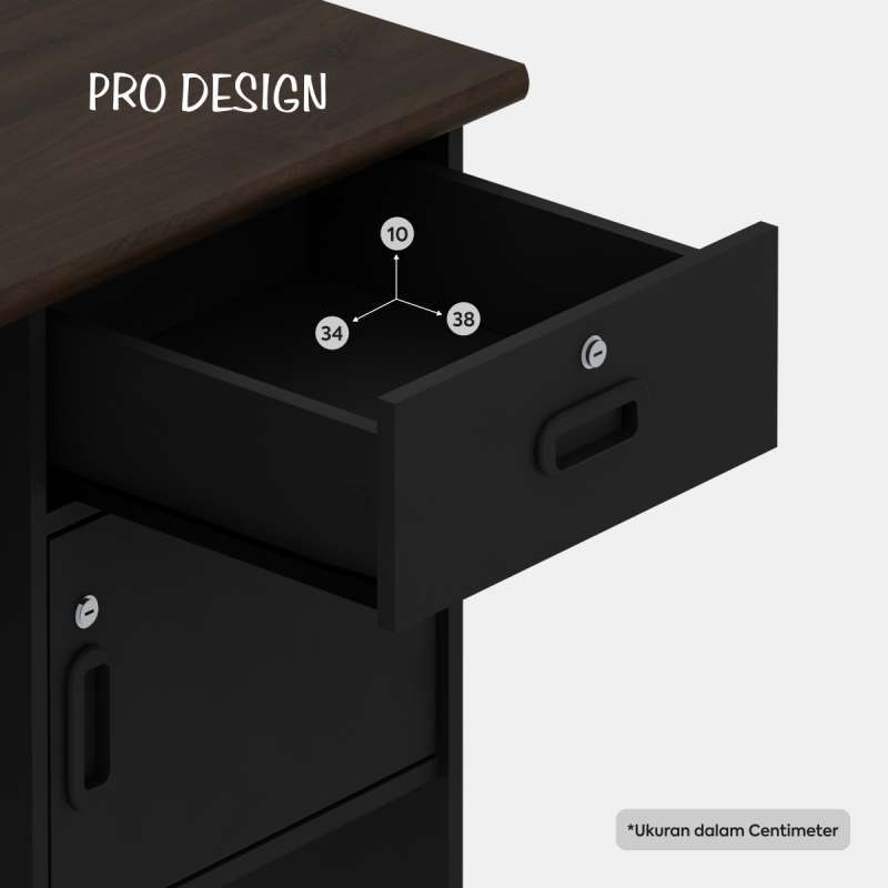 Promo Pro Design Vista Vmp N120 A Meja Kerja / Meja Kantor - Black ...