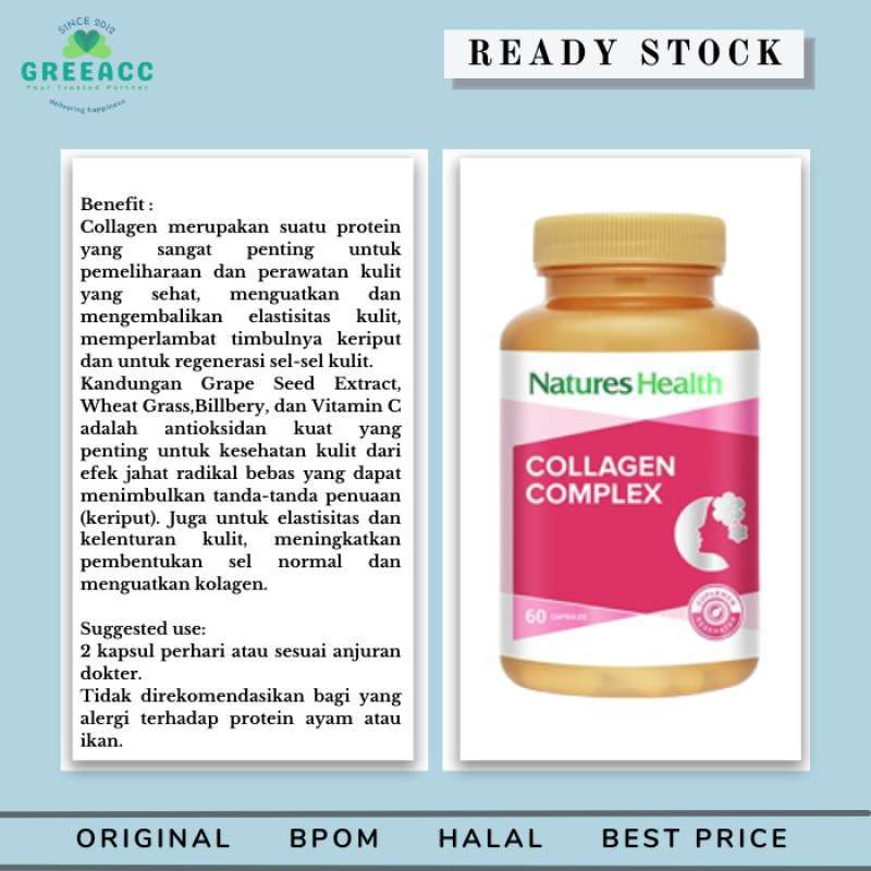 Promo nature's health collagen complex colagen kolagen kompleks 60 ...