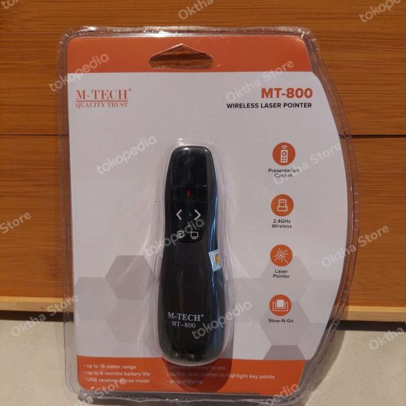Promo M-TECH LASER POINTER MT-800 ALAT WIRELESS PRESENTASI W/ MOUSE FUNCTION - Multicolor Diskon ...