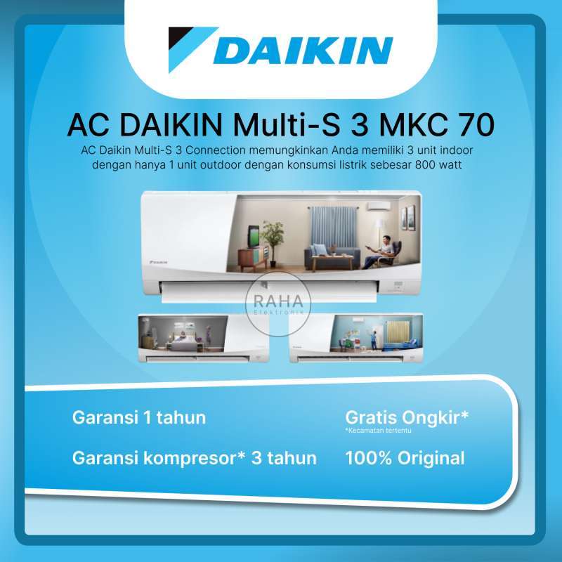 Jual Daikin Ac Multi-s 3 Connection Mkc70 3 Koneksi 1 Outdoor 3 Indoor Di Seller Raha Elektronik ...