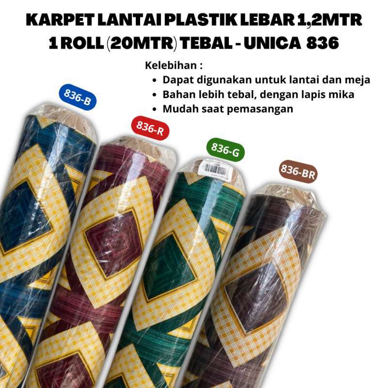 Promo Karpet Plastik 1 Roll (20 Meter) Vinyl Untuk Meja Dan Lantai Tebal Unica Diskon 69% Di ...