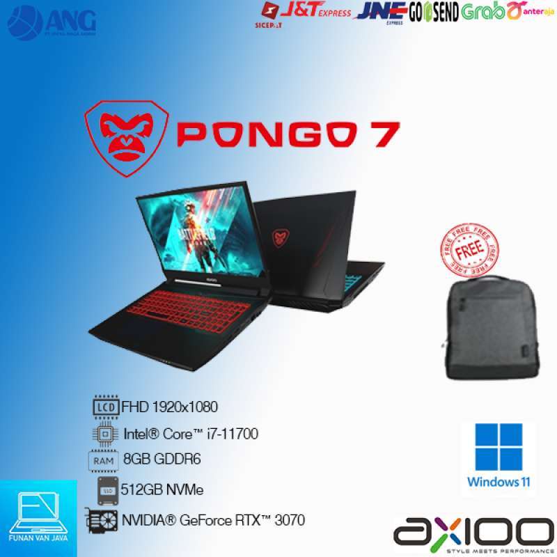 Jual Laptop Axioo Pongo 7/i7-11700/16GB/512GB SSD/RTX 3070 8GB/16,1FHD ...