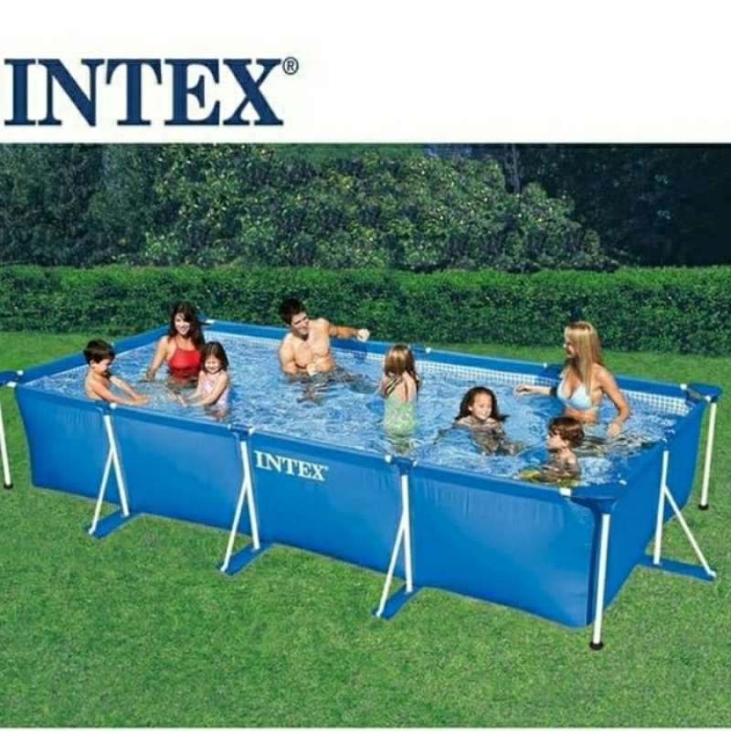 Jual Intex 28273 Kolam Renang Keluarga Rectangular Frame Pool 4.5M X 2.2X84 di Seller Dayyana ...