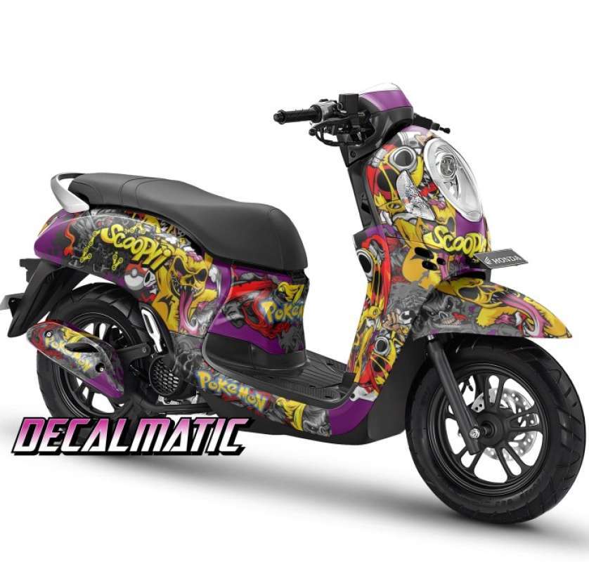 Jual Stiker Full Body + Decal Dashboard Honda Scoopy 2012-2023 Pikachu ...