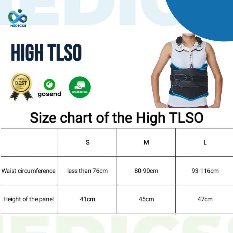 Jual High Tlso - Tlso Thoracic Full Back Brace For Men And Women Di ...