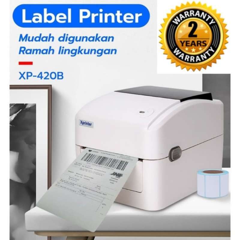 Promo Printer Thermal Label Resi XPRINTER XP-420B Bluetooth + USB 100mm ...