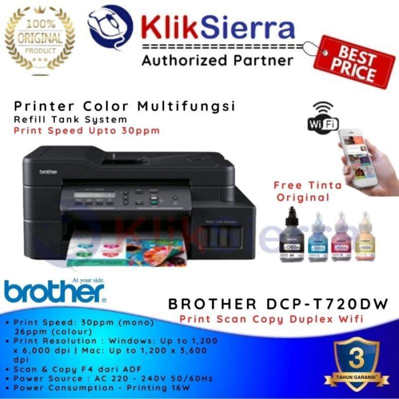Promo Brother Dcp-t720dw Printer Ink Tank Multifunction T720 Ppn Diskon ...