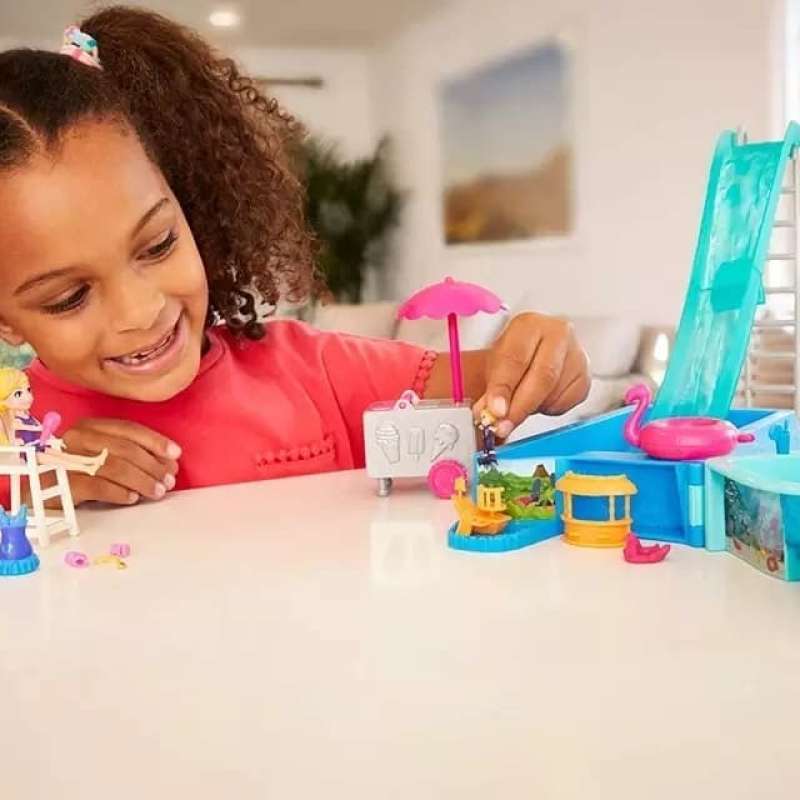 Jual Mainan Anak Original Polly Pocket Splashtastic Pool Surprise Di ...