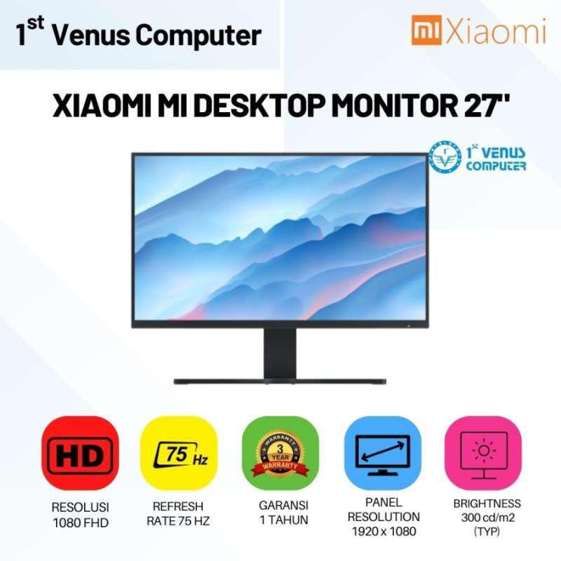 Jual Xiaomi Mi Desktop Monitor 27 Layar Ips 1080p 27 Inch Garansi Resmi ...