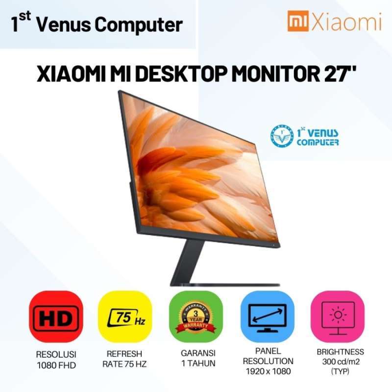 Jual Xiaomi Mi Desktop Monitor 27 Layar Ips 1080p 27 Inch Garansi Resmi ...
