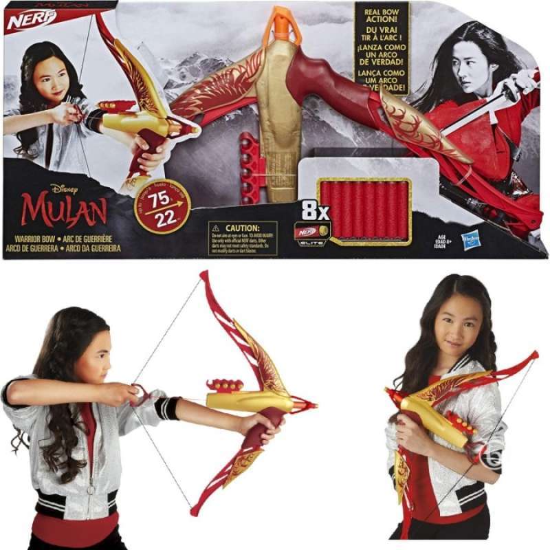 Promo Nerf Disney Mulan Warrior Bow and Arrow Playset Original Hasbro ...
