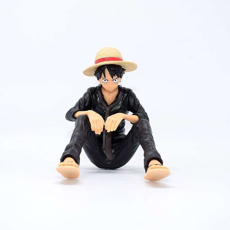 Jual Luffy Sitting Posture Shirt Color Action Figure 12cm Pvc Bags ...