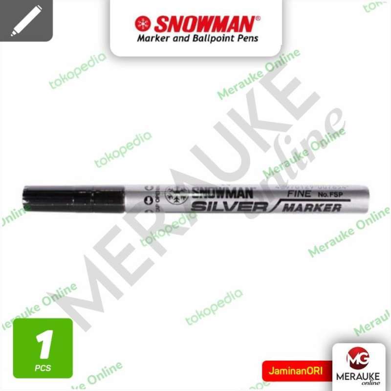 Jual Spidol Snowman Paint Marker Silver Fine Tip Fsp-12 Di Seller ...