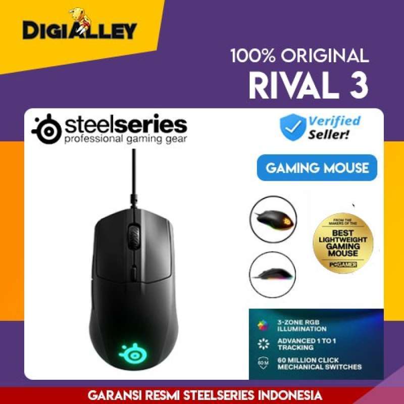Jual Steelseries Rival 3 TrueMove Core Wired Gaming Mouse Original di ...