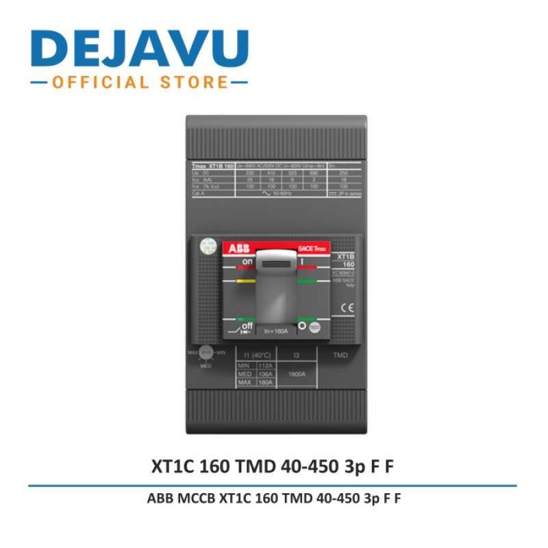 Jual ABB MCCB 3P 25KA BREAKER TMAX XT1C 160 TMD 40-450 3p F F di Seller ...