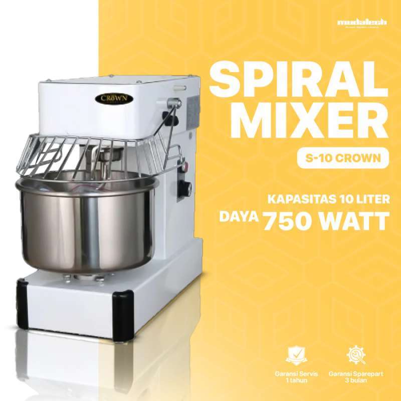 Jual Spiral Mixer 10 Liter Mesin Pengaduk Adonan Roti S10 CROWN di ...