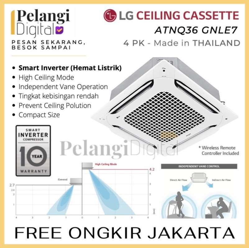 Jual LG ATNQ36GNLE7 AC Cassette Smart Inverter 4 PK - Kaset ATNQ36 di ...