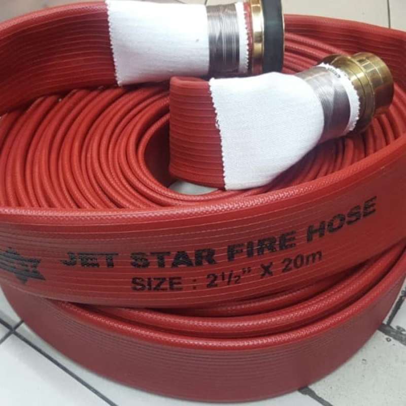 Promo FIRE hose rubber red 1,5 x 30m selang hidran hydrant coupling ...
