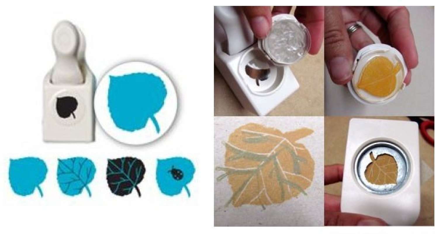 Promo Pembolong Kertas Dan Stempel Daun / Stamp And Punch Set Leaf ...