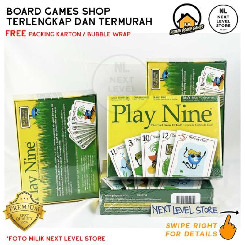 Promo Play Nine Golf Card Game Board Games - Permainan Kartu Keluarga Diskon 23% di Seller ...