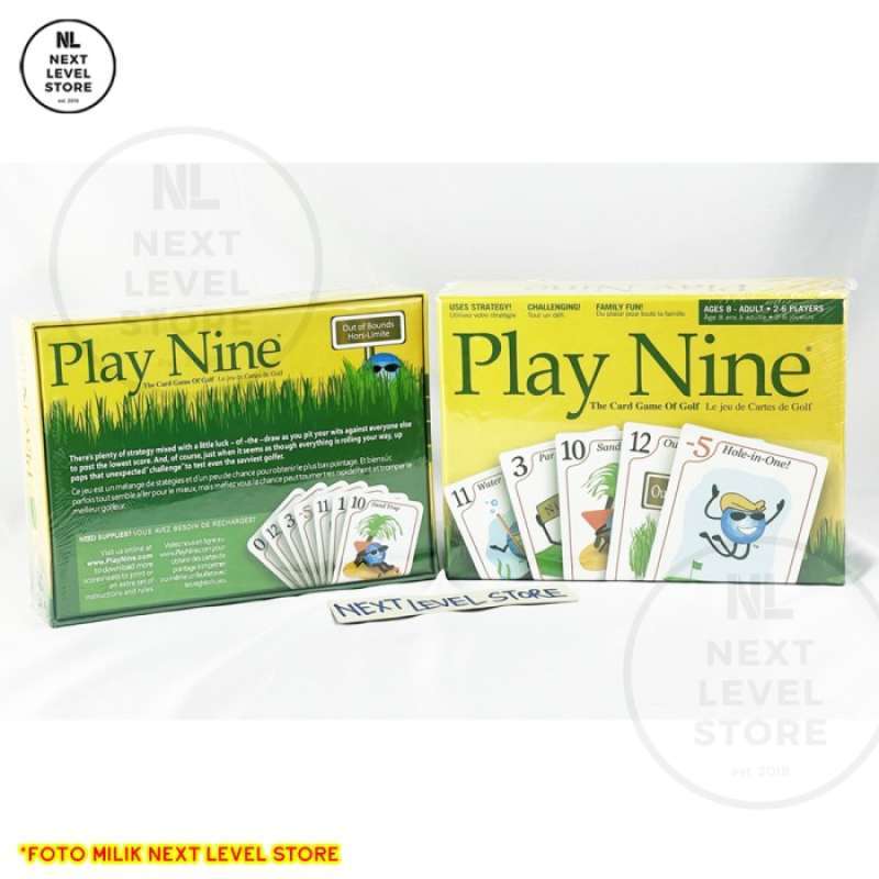 Promo Play Nine Golf Card Game Board Games - Permainan Kartu Keluarga ...