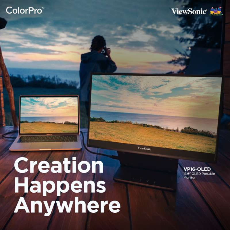 Jual Viewsonic Colorpro Vp16-oled | 100% Dci-p3 | Portable Monitor ...
