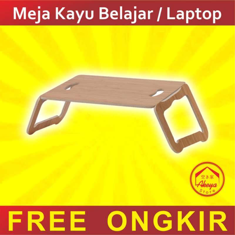 Jual Alas Laptop | Meja Lipat Lapisan Bambu | Meja Bambu | Meja Kayu ...