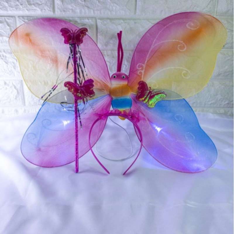Promo Sayap Mainan Kupu Kupu Sayap Peri Led Diskon 23% Di Seller Babana ...