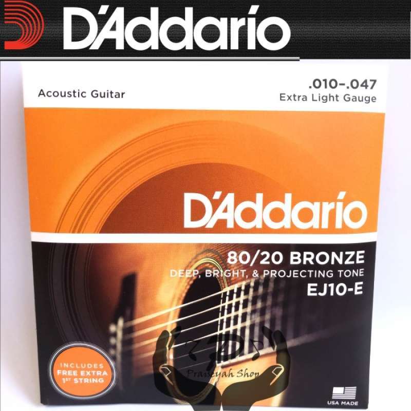 Promo Daddario Ej-10e Extra 1st String Guitar Senar Gitar Akustik Ej10 ...