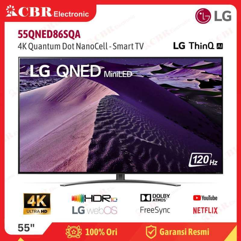 Jual TV LG 55 Inch LED 55QNED86SQA (4K Quantum Dot NanoCell-Smart TV ...