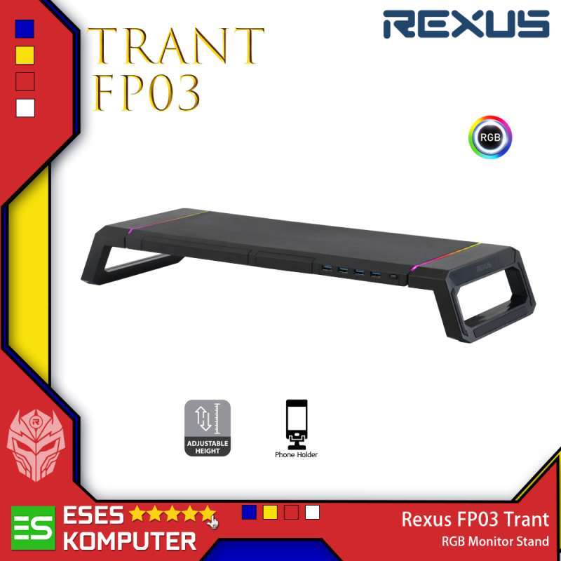 Jual Monitor Stand Rexus Trant Fp03 Rgb | Dudukan Monitor / Laptop ...
