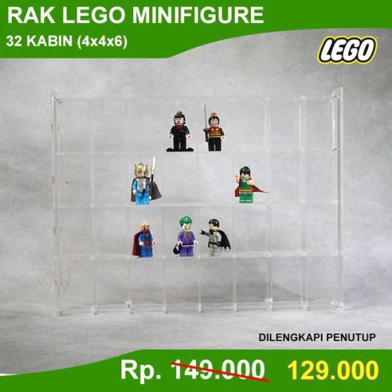 Jual Rak Lego Minifig Isi 32 Bahan Akrilik M48 (sale Sale Sale) Di ...
