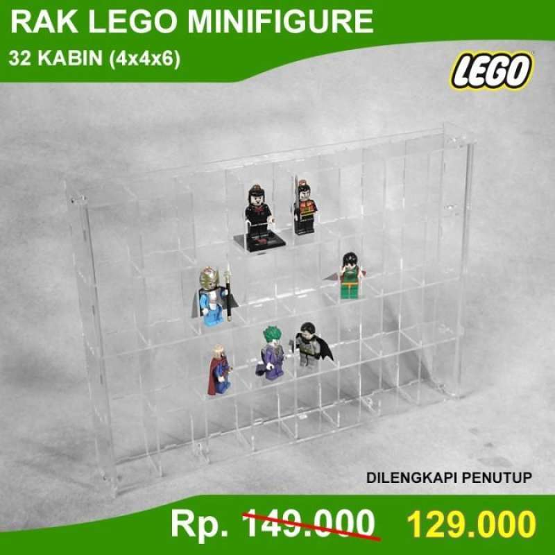 Jual Rak Lego Minifig Isi 32 Bahan Akrilik M48 (sale Sale Sale) Di ...