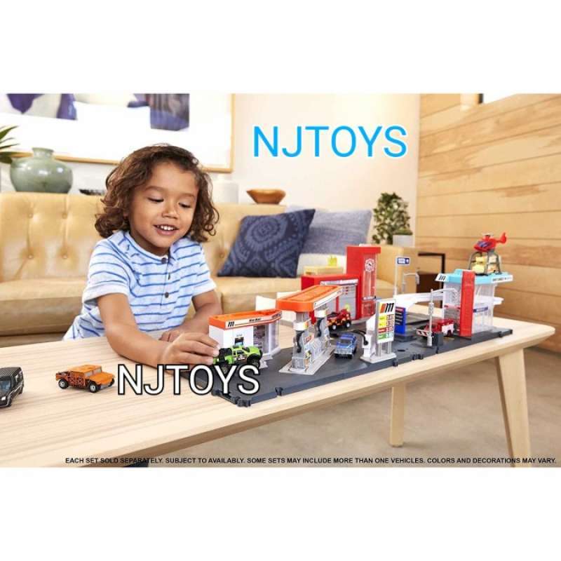 Promo Matchbox Action Drivers Fire Station Rescue Track Playset Gdg ...