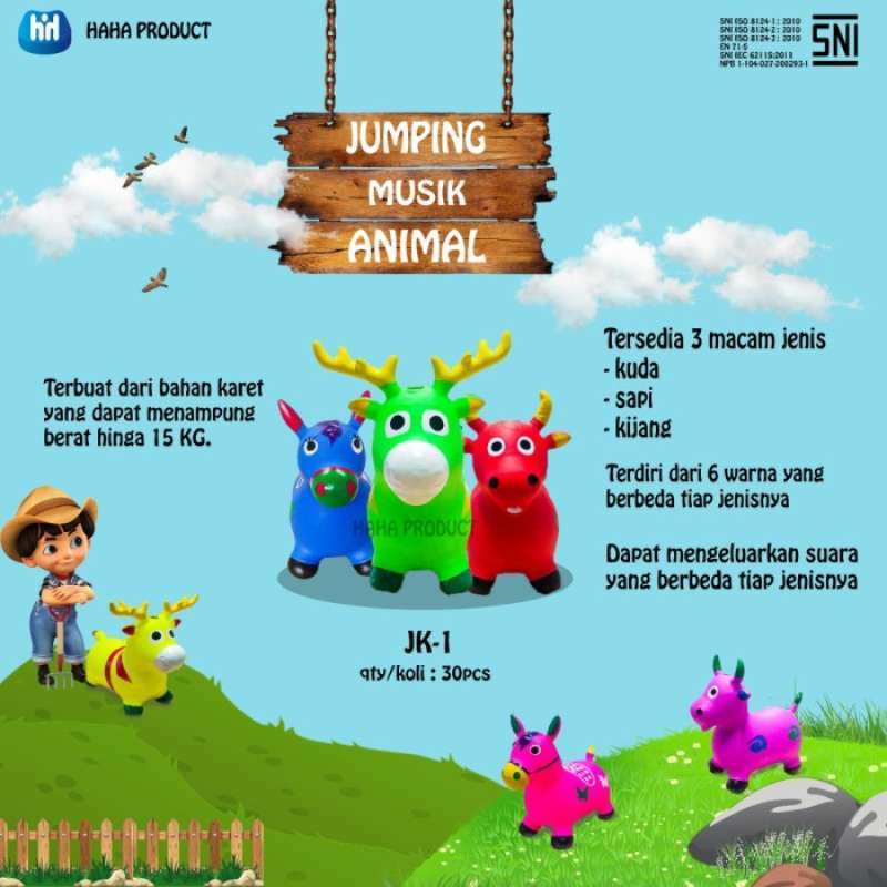 Promo animal jumping musik,kijang,sapi, kuda - pink, kijang Diskon 33% ...