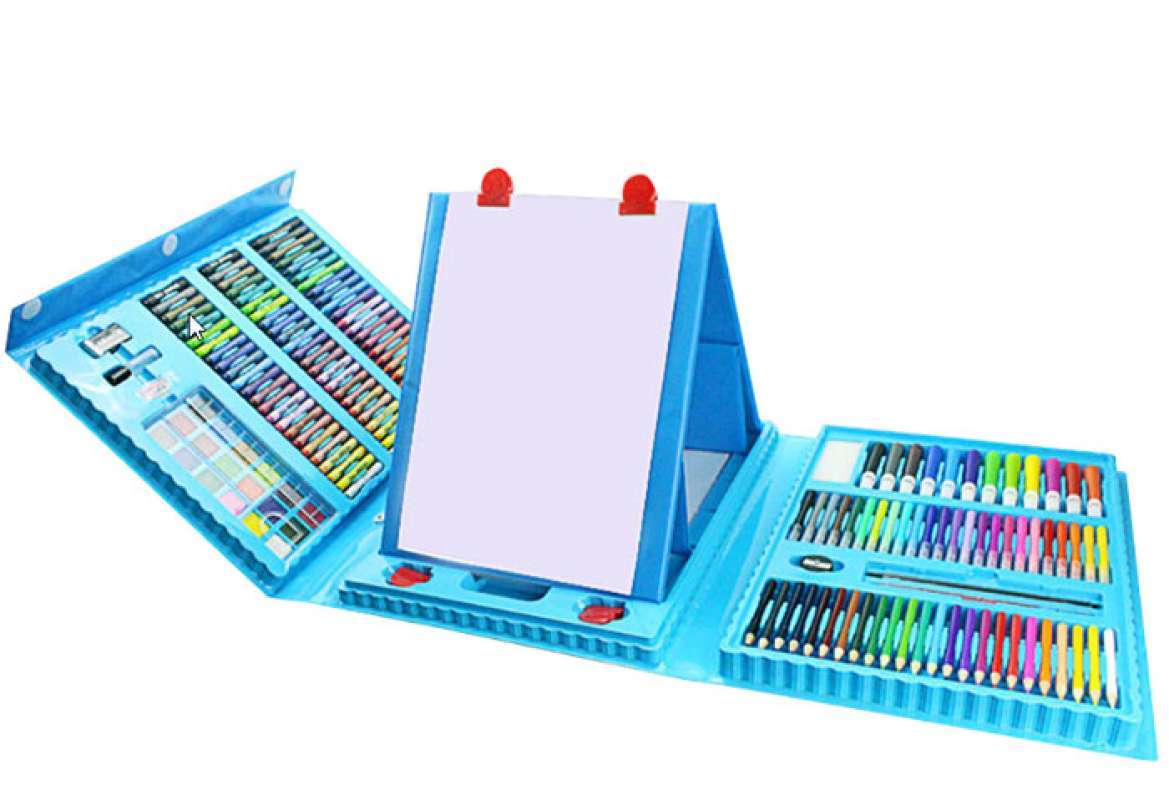 Jual Crayon Set 208 pcs / Alat Menggambar Mewarnai Dan Melukis Lengkap ...