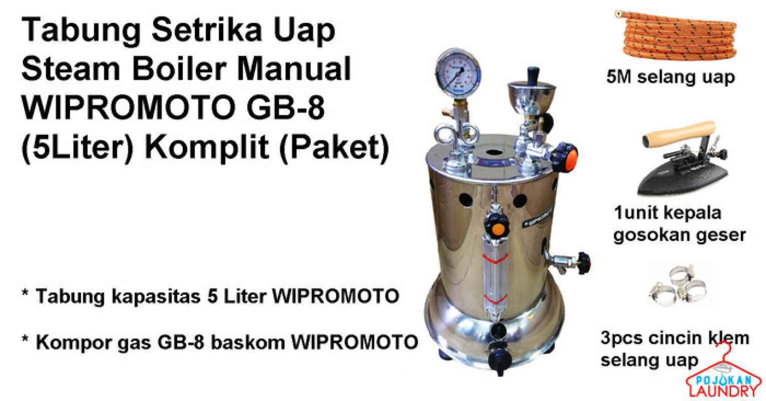Promo Tabung Setrika Uap Gas Wipromoto / Nagamoto Ukuran 5 Liter (gb 8 ...